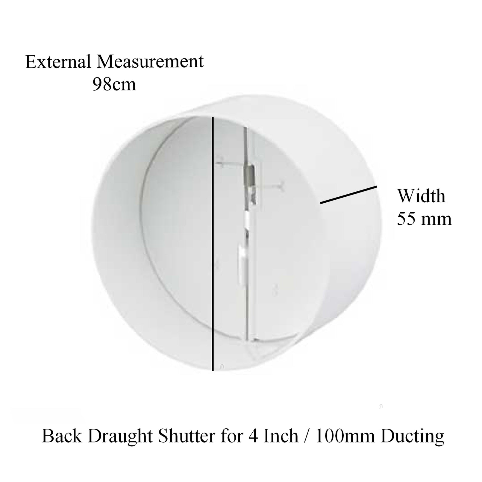 Brown Gravity Flap Air Vent & Back Draught Shutter 4 Inch — Homesmart