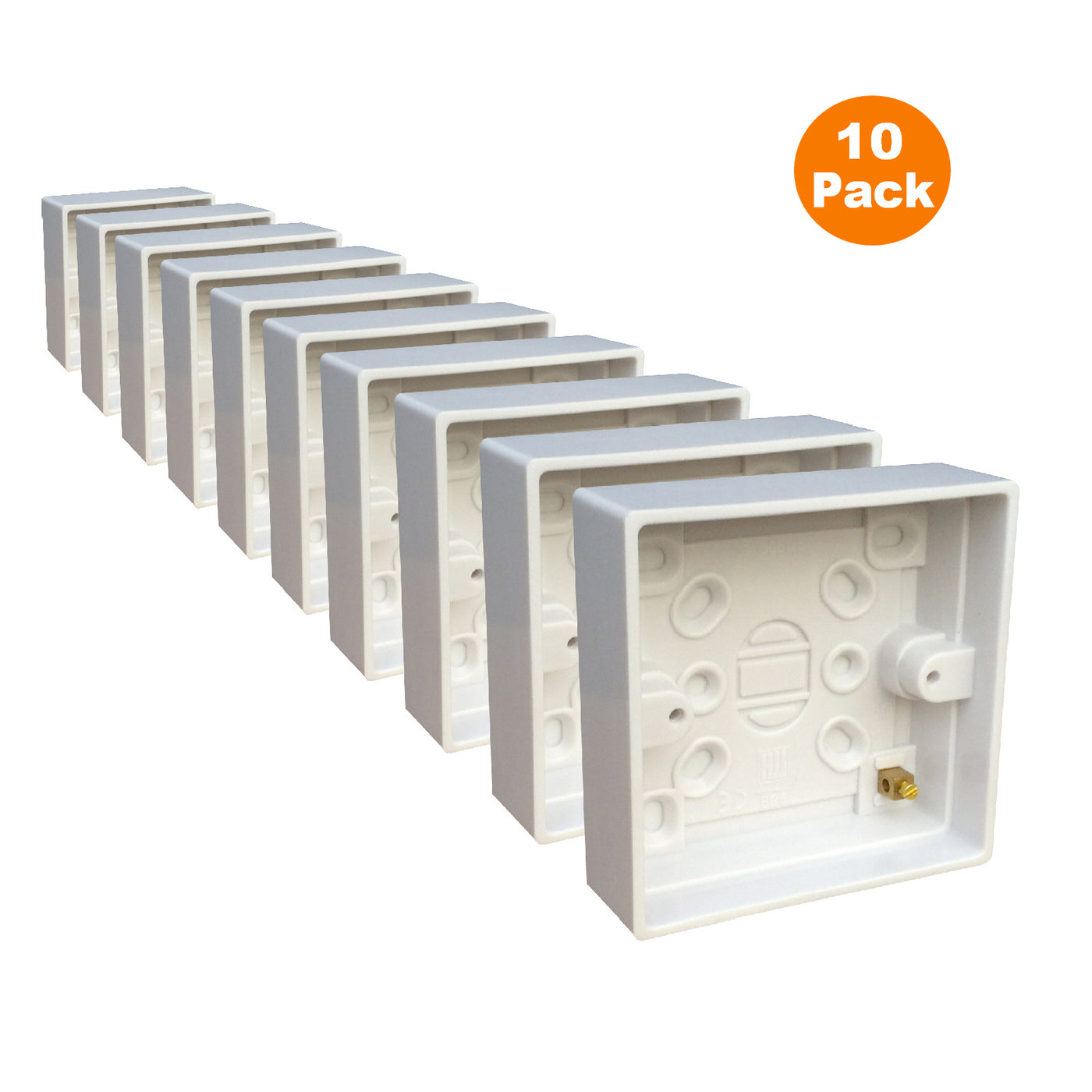 Surface Mounted Back Box 24mm Single Wall Pattress. — Homesmart