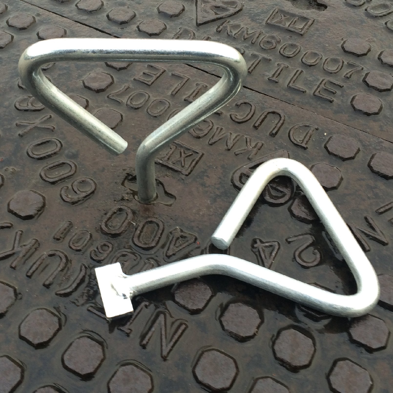Manhole Cover Lifting Keys Heavy Duty Steel Stop Cock. — Homesmart