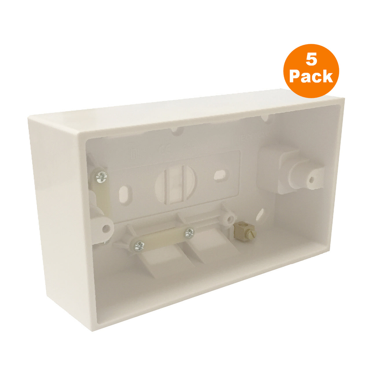 Surface Mounted Back Box 41mm Double Pattress. — Homesmart