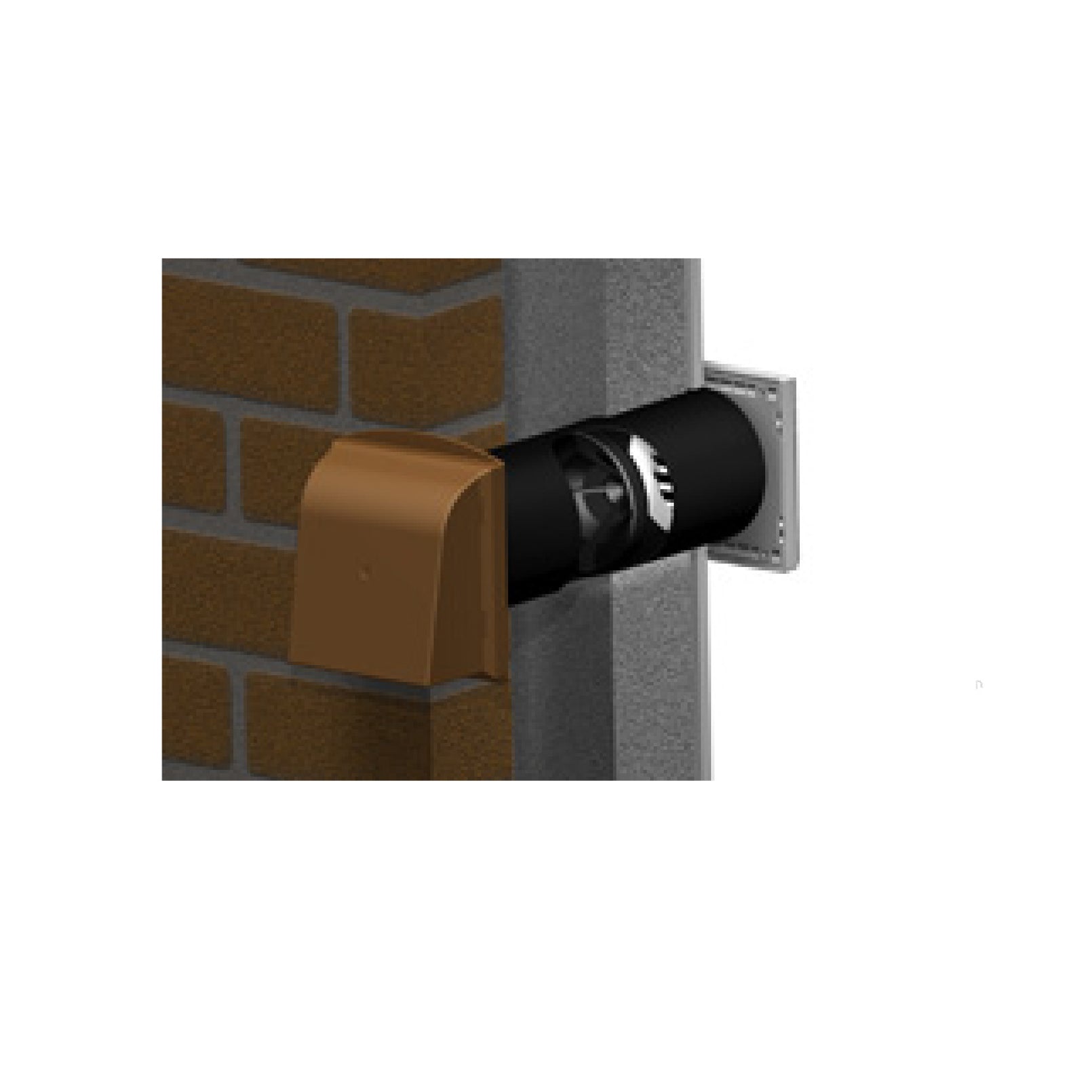 5" Cavity Core Gas Vent with Anti Draught Cowl. — Homesmart