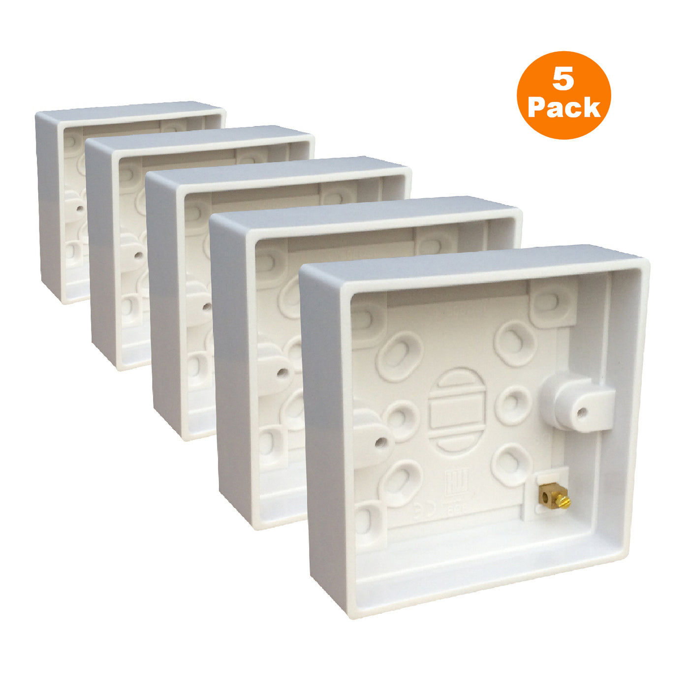 Surface Mounted Back Box 24mm Single Wall Pattress. — Homesmart