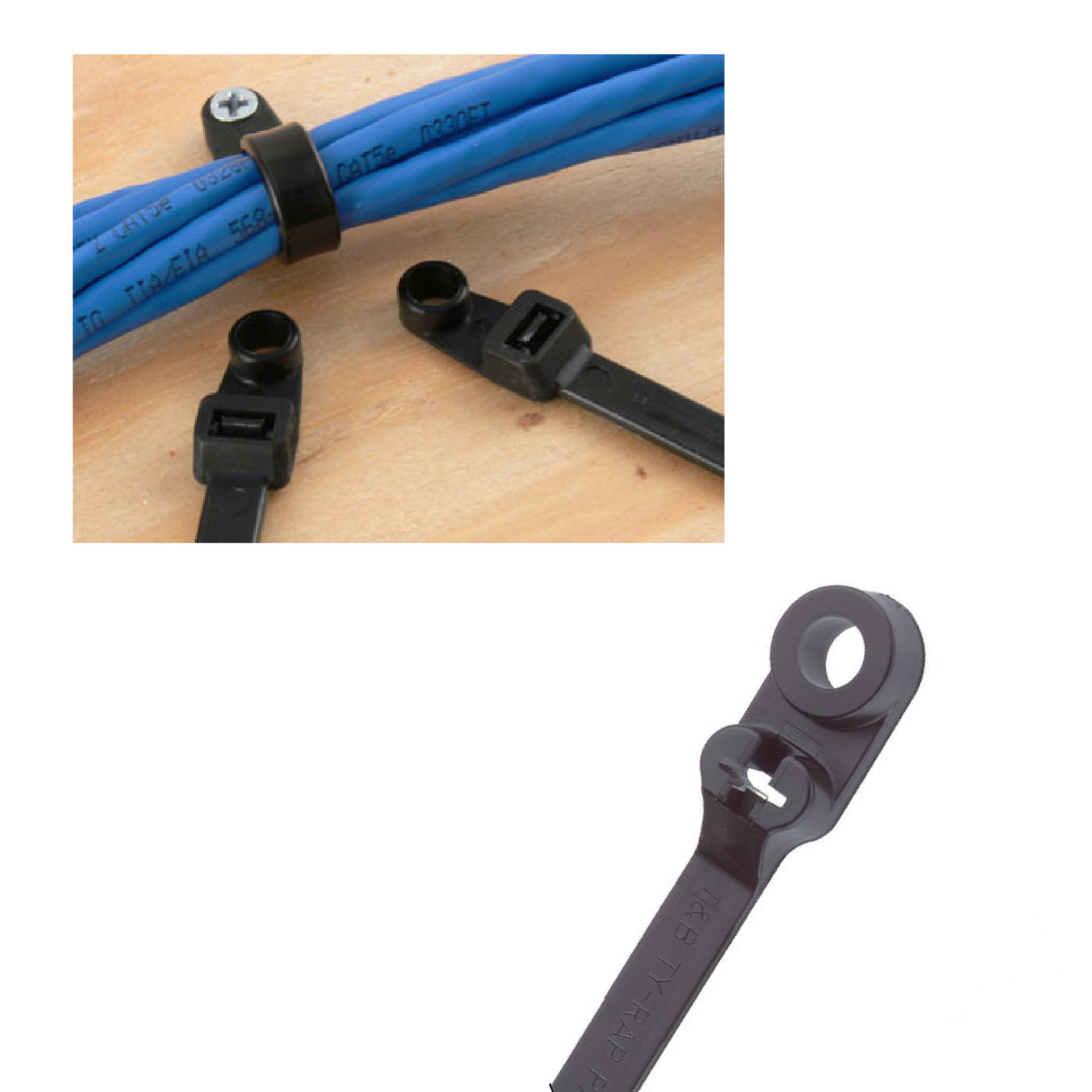 Screw Mount Cable Ties Cable Tidy Zip Ties — Homesmart