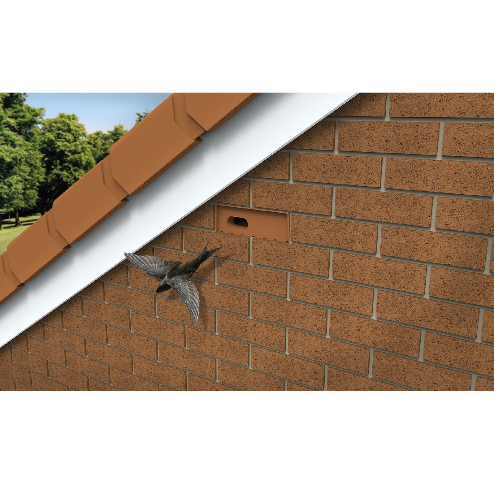 Swift Nesting Brick Box / Terracotta Breeding Bird House — Homesmart
