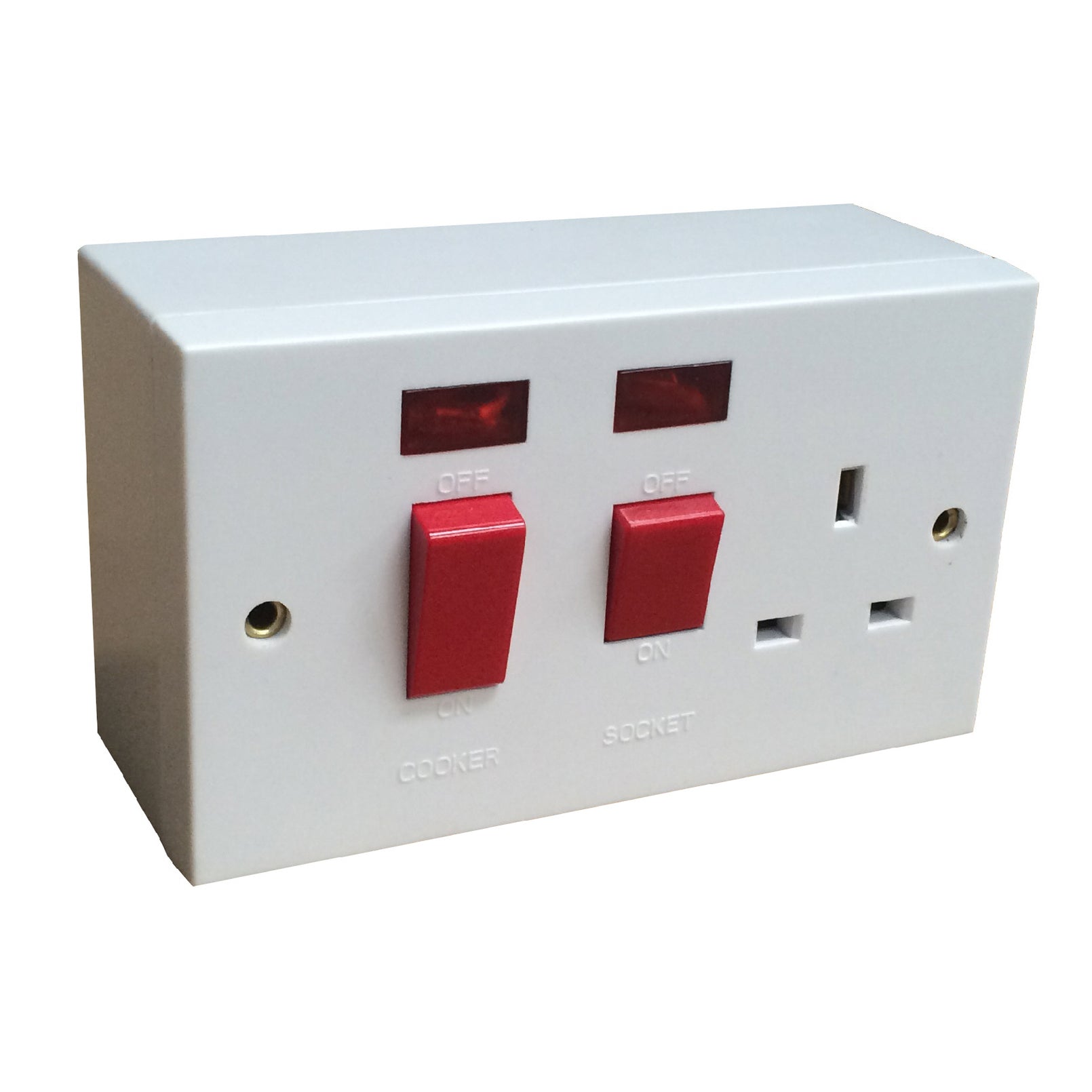 Electrical White Sockets & Switches with Pattress. — Homesmart